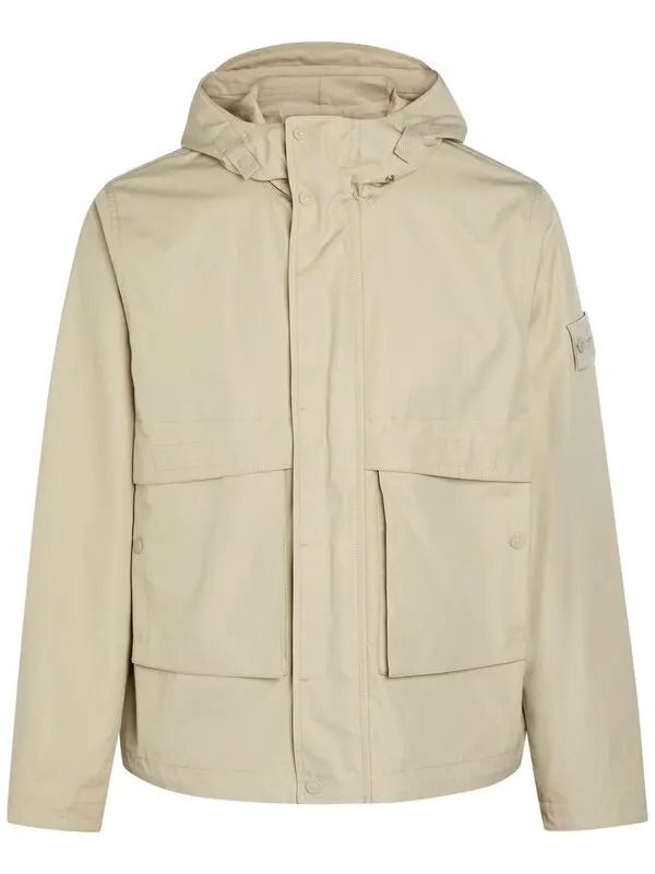 Stone Island Ghost Hooded Cotton-poplin Parka
