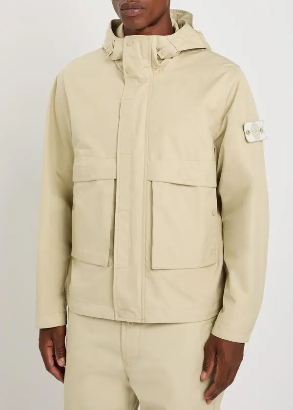 Stone Island Ghost Hooded Cotton-poplin Parka