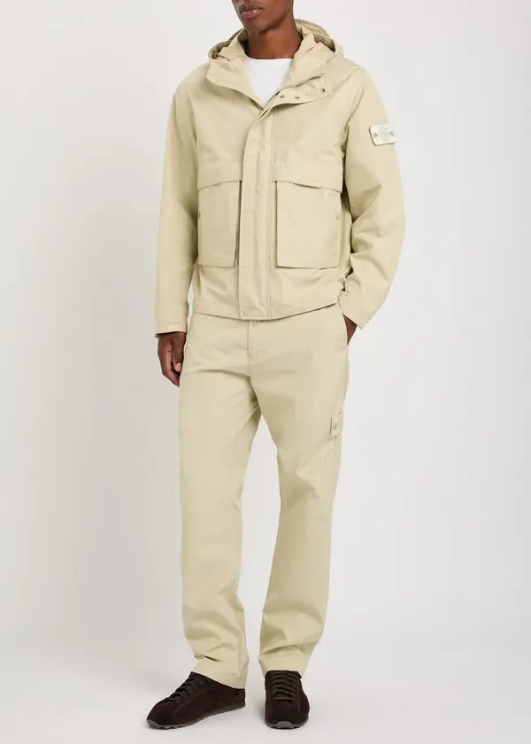 Stone Island Ghost Hooded Cotton-poplin Parka