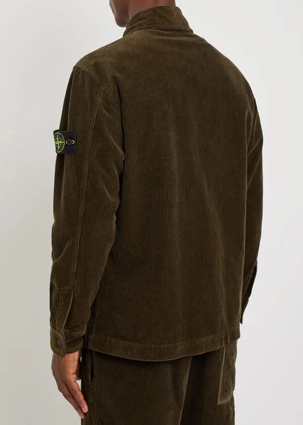 Stone Island Logo Corduroy Overshirt
