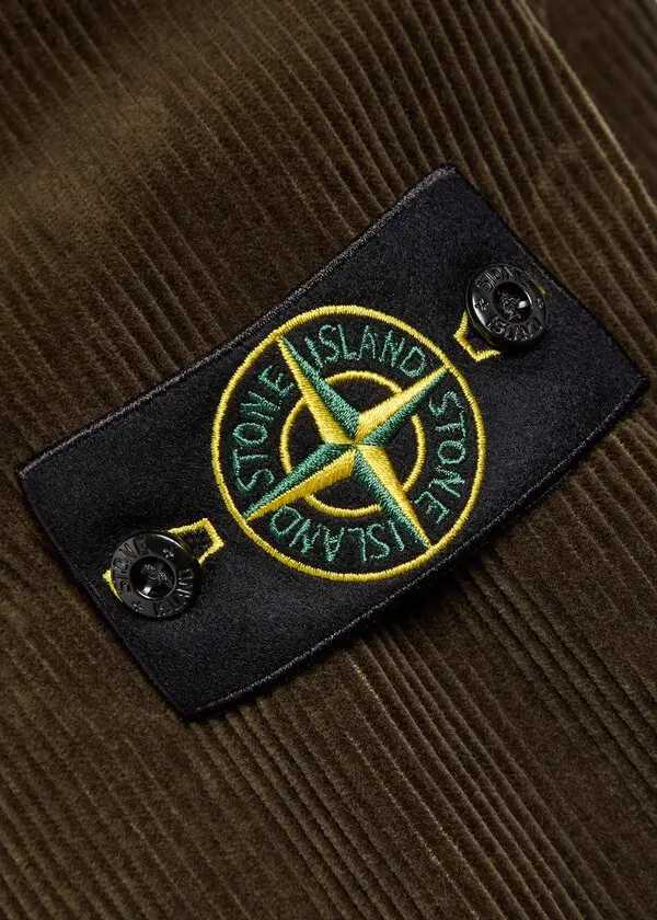 Stone Island Logo Corduroy Overshirt
