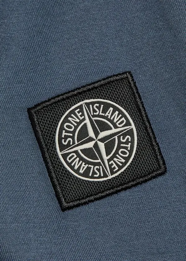 Stone Island Compass Logo Cotton T-shirt - Blue Dark