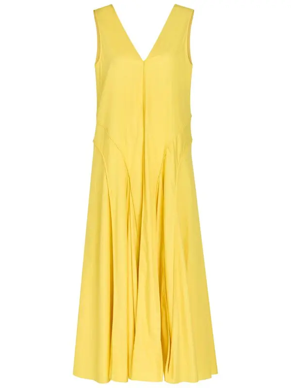 Another Tomorrow Panelled Cotton-poplin Maxi Dress