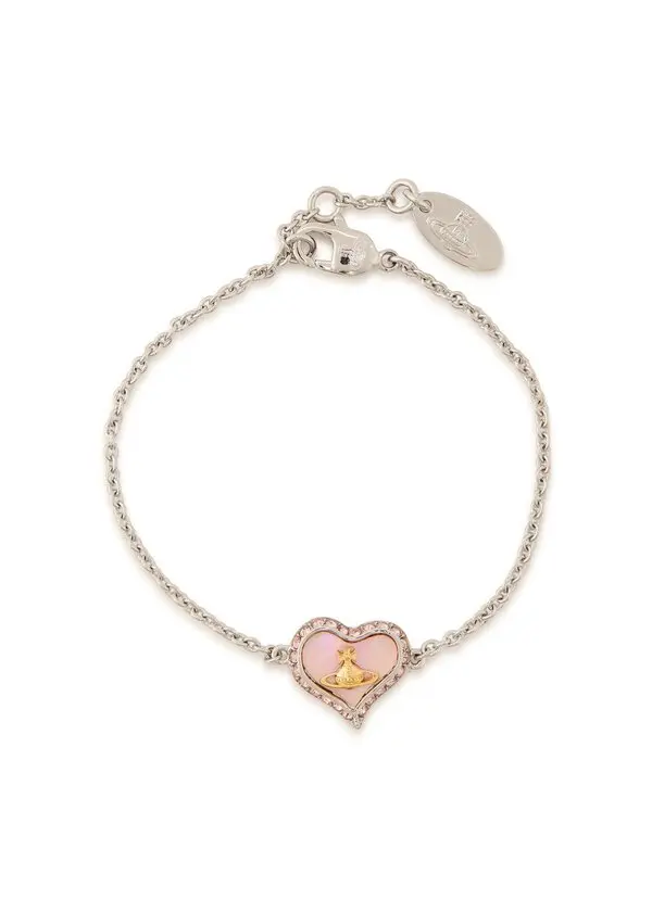 VIVIENNE WESTWOOD Petra Heart Bracelet - Pink