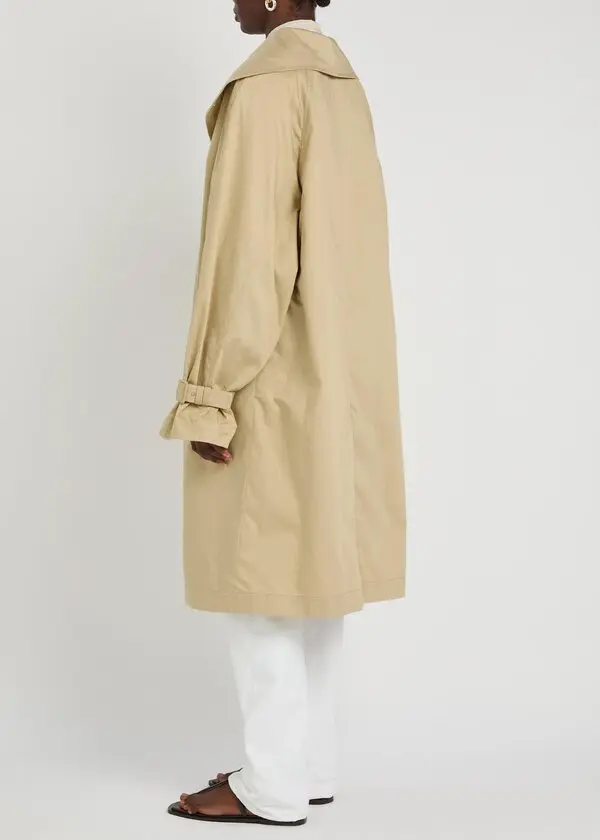 TOTEME Oversized Cotton-poplin Trench Coat - Beige