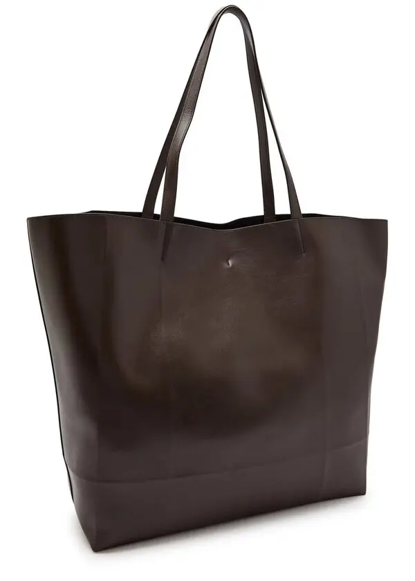 TOTEME Leather Tote Bag - Brown