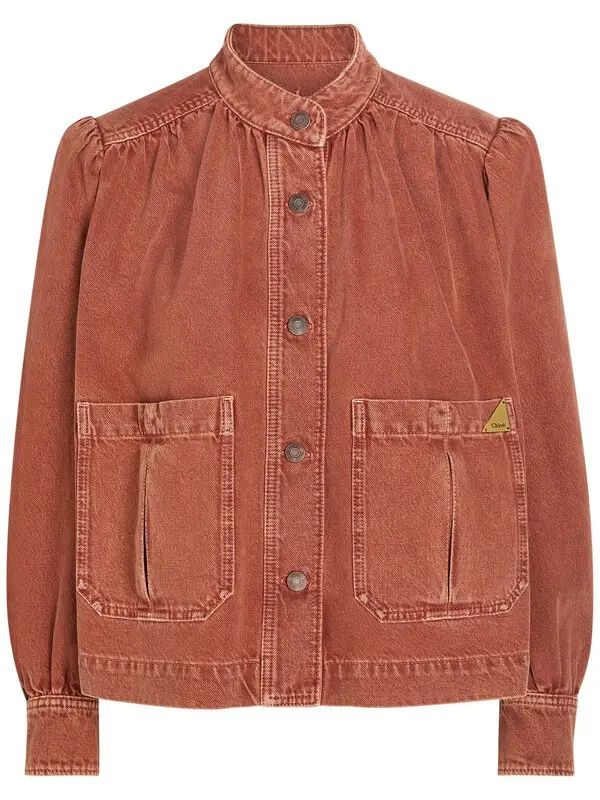 Chloé Gathered Denim Jacket