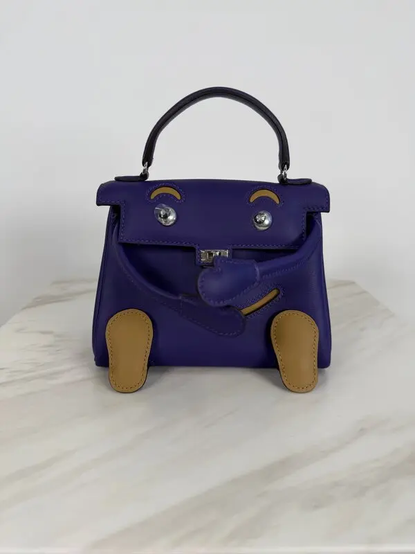 Hermès Kelly Doll Bag In Dune Swift Leather With Palladium Hardware