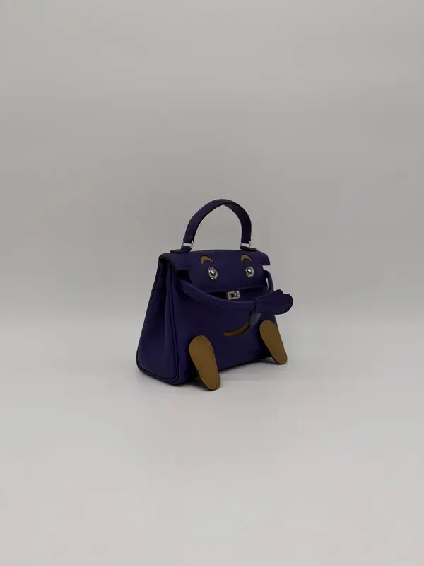 Hermès Kelly Doll Bag In Dune Swift Leather With Palladium Hardware