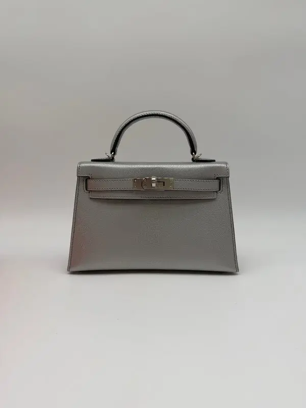 Hermès Kelly Mini Bag With Palladium Hardware - Silver