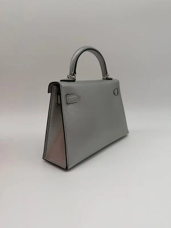 Hermès Kelly Mini Bag With Palladium Hardware - Silver