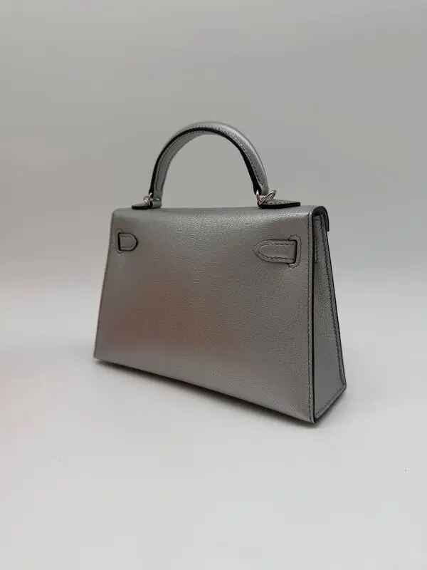 Hermès Kelly Mini Bag With Palladium Hardware - Silver