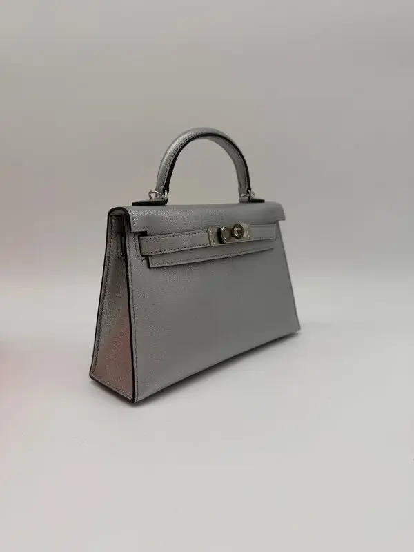 Hermès Kelly Mini Bag With Palladium Hardware - Silver
