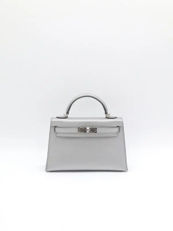 Hermès Kelly Mini Bag With Palladium Hardware - Silver
