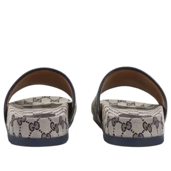 Gucci Gg Slide Sandal 'beige Blue Monogram