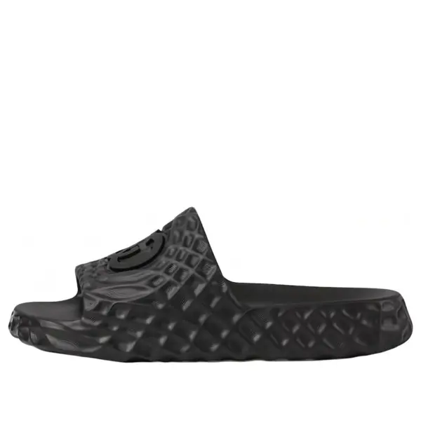Gucci Water Ripples Slides With Interlocking G Detail - Black