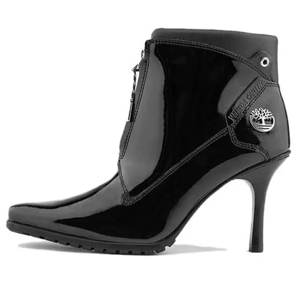 Timberland X Veneda Carter Patent Leather Zip Boots - Black