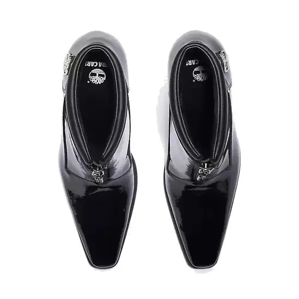 Timberland X Veneda Carter Patent Leather Zip Boots - Black