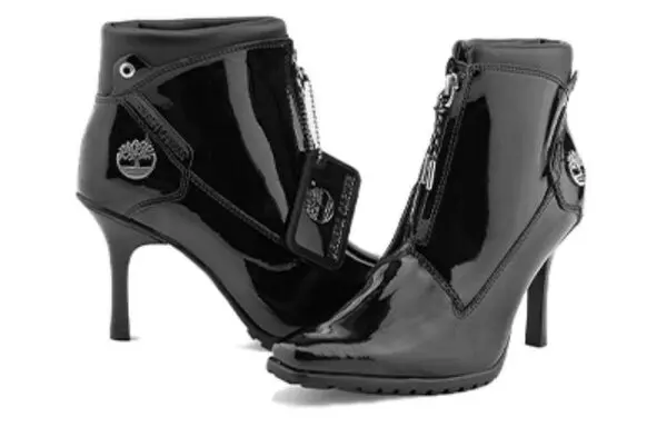 Timberland X Veneda Carter Patent Leather Zip Boots - Black