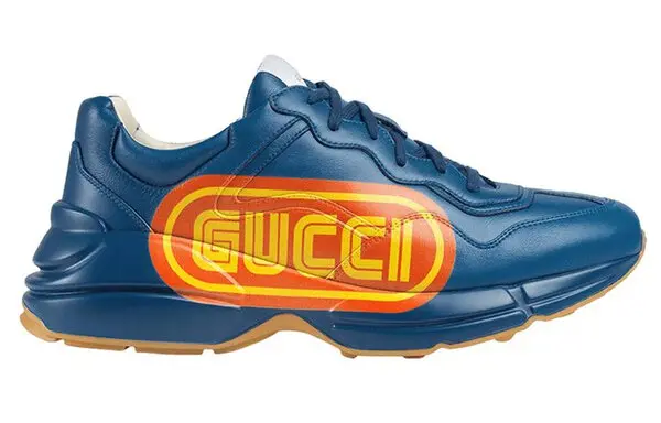 Gucci Rhyton Print Sneakers - Blue