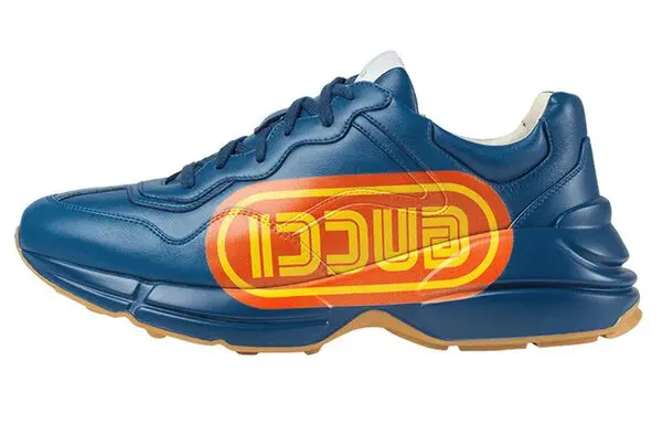 Gucci Rhyton Print Sneakers - Blue
