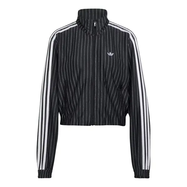 Adidas Firebird Pinstripe Track Jacket - Black/silver Metallic