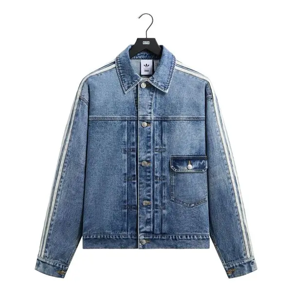 Kith X Adidas Football Denim Jacket - Aurora/ink