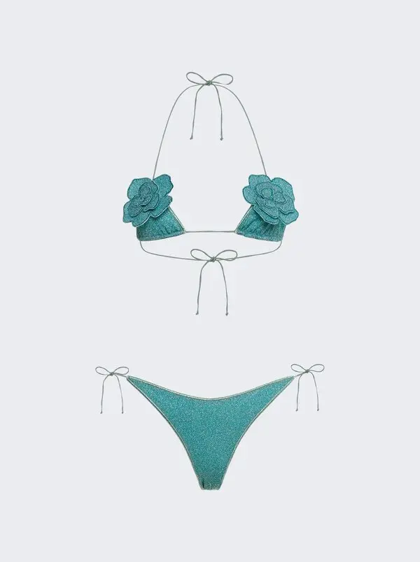 Oseree Lumière Flower Bikini Set - Blue
