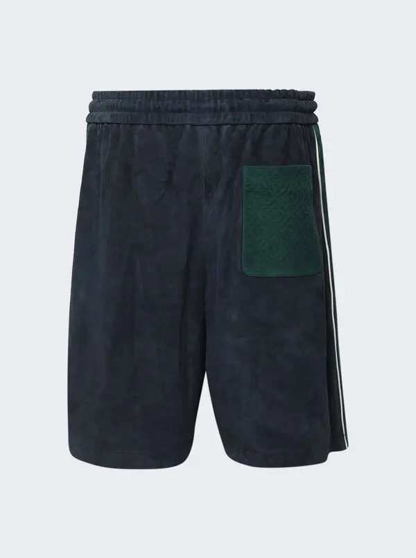 Casablanca Suede Shorts - Navy