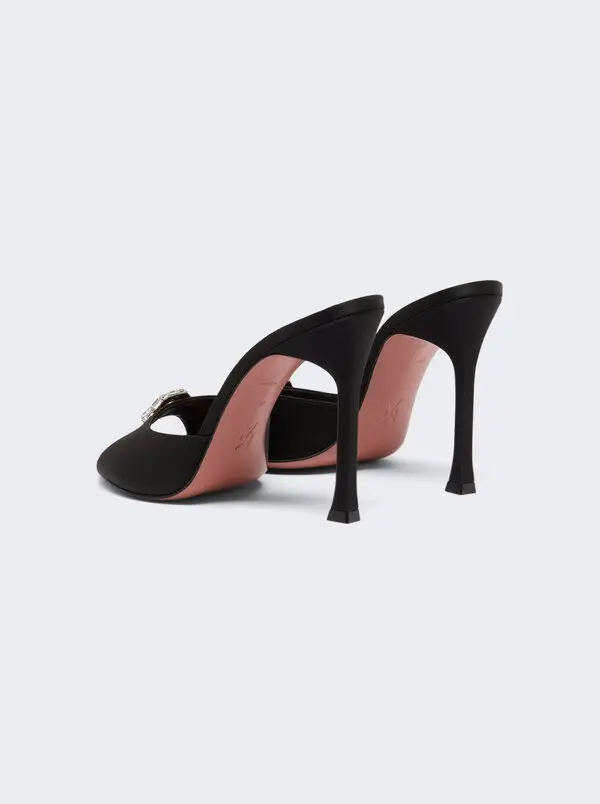 Amina Muaddi Mini Camelia Slipper Sandal Satin