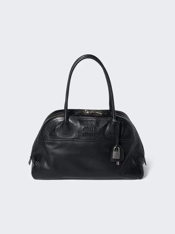 Miu Miu Vivant Medium Leather Bag - Black