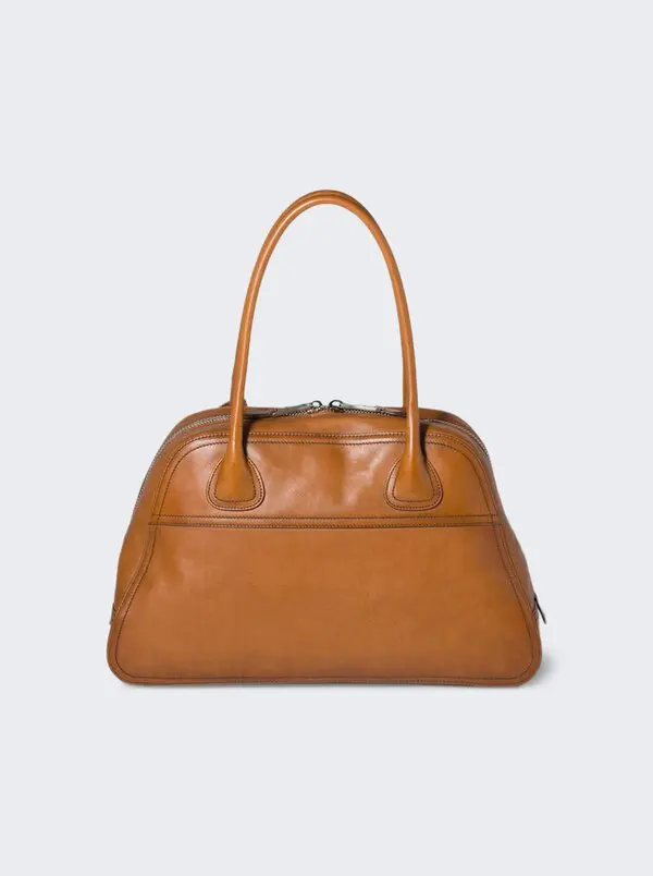 Miu Miu Vivant Medium Leather Bag - Brown