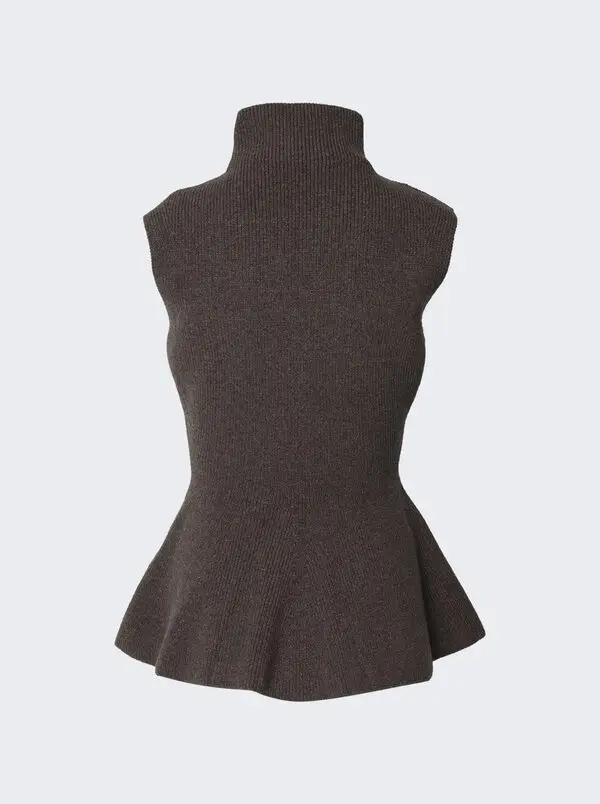RÓHE Sculptural Sleeveless Knitted Top Melange