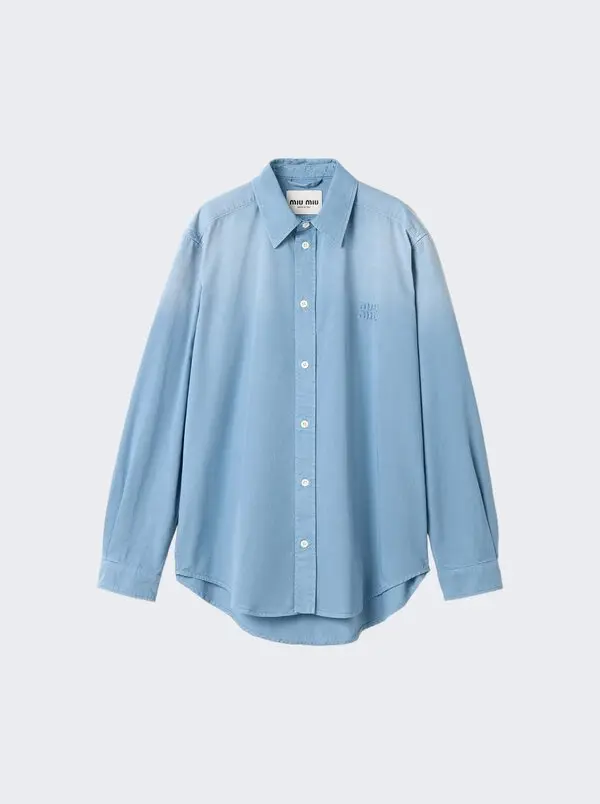 Miu Miu Old Twill Shirt Astral