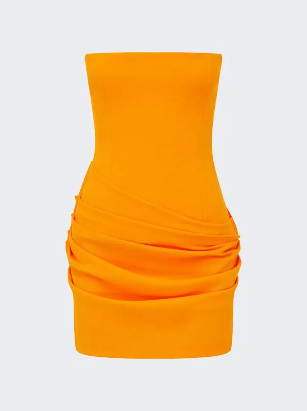 Alex Perry Strapless Draped Mini Dress