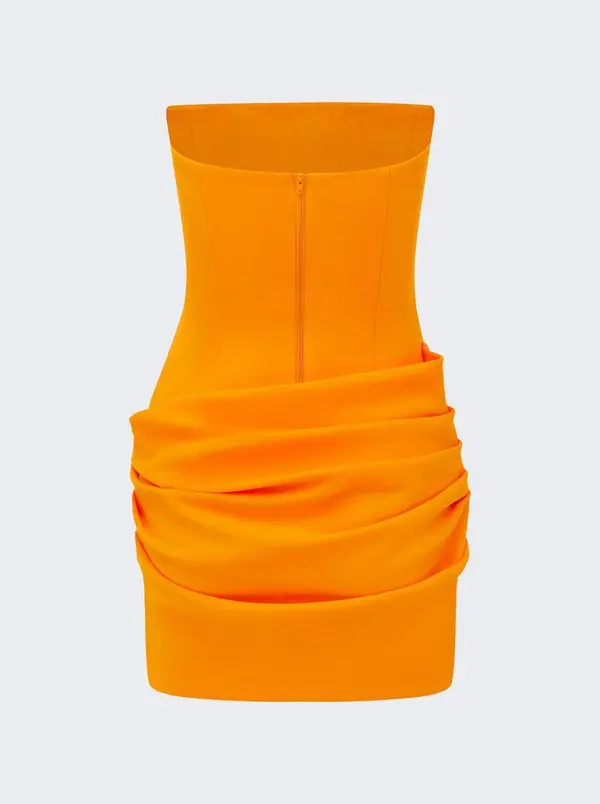 Alex Perry Strapless Draped Mini Dress