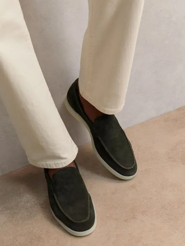 REISS Kason Suede Slip-on Loafers