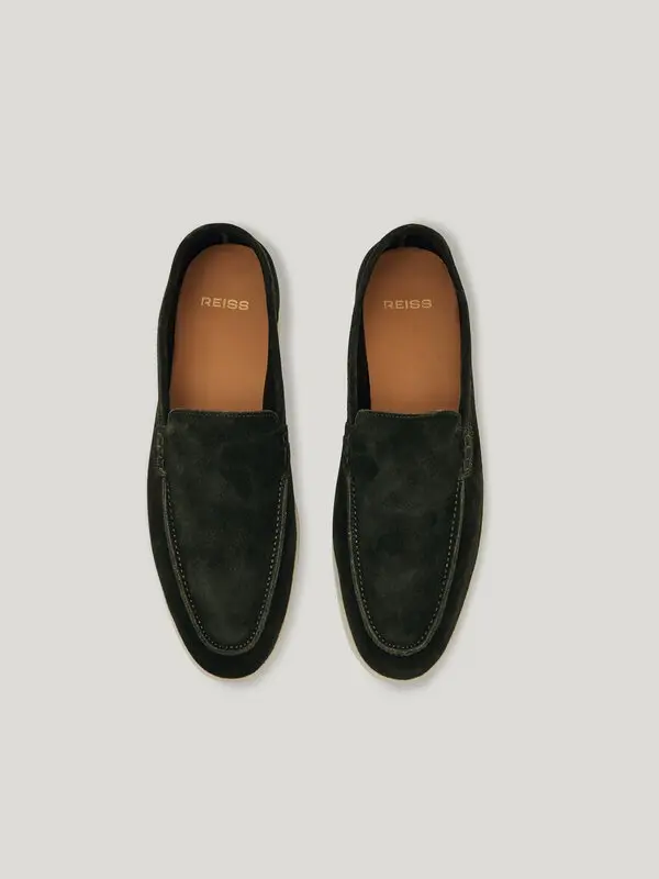 REISS Kason Suede Slip-on Loafers