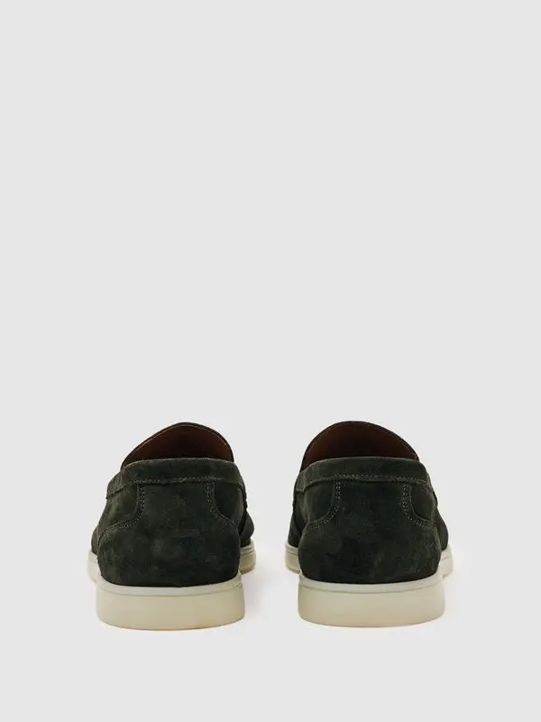 REISS Kason Suede Slip-on Loafers