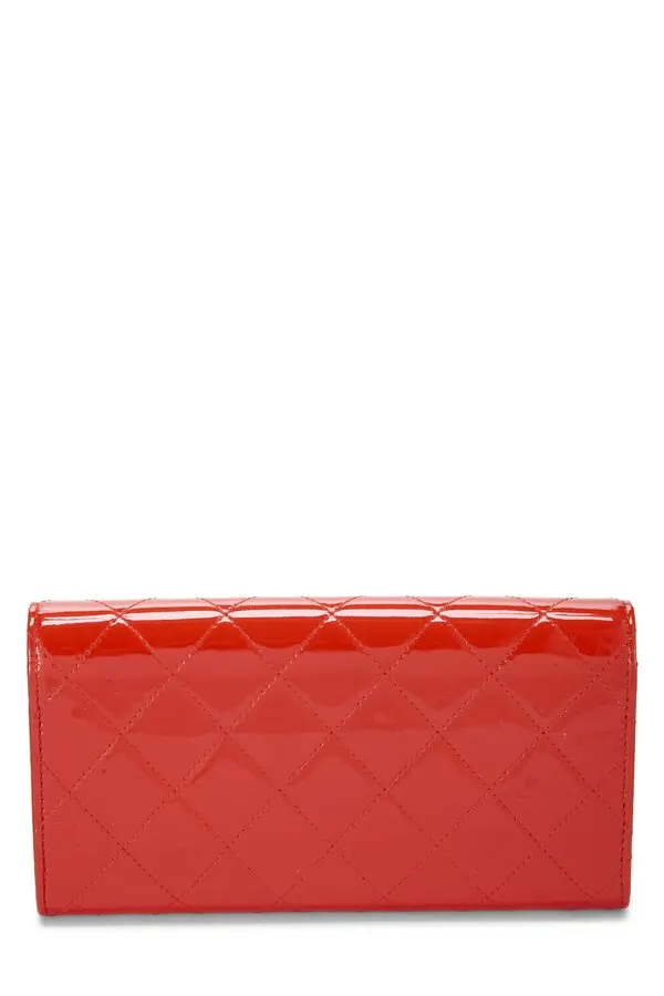 Chanel Patent Quilted Flap Wallet