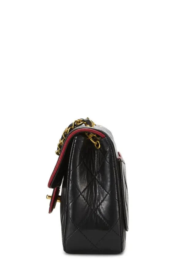 Chanel Quilted Lambskin Piped Half Flap