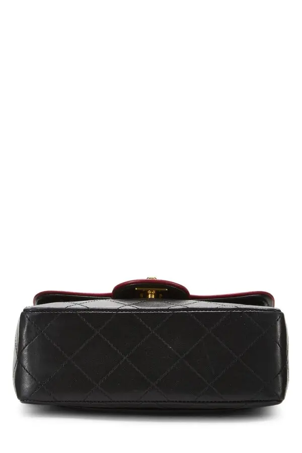 Chanel Quilted Lambskin Piped Half Flap