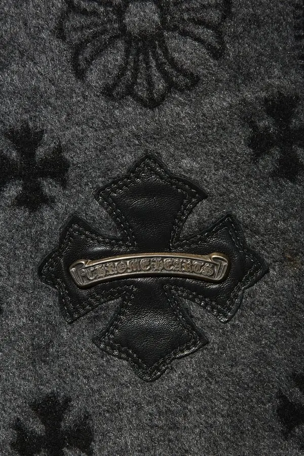 Chrome Hearts Silk Logo Fringe Stole