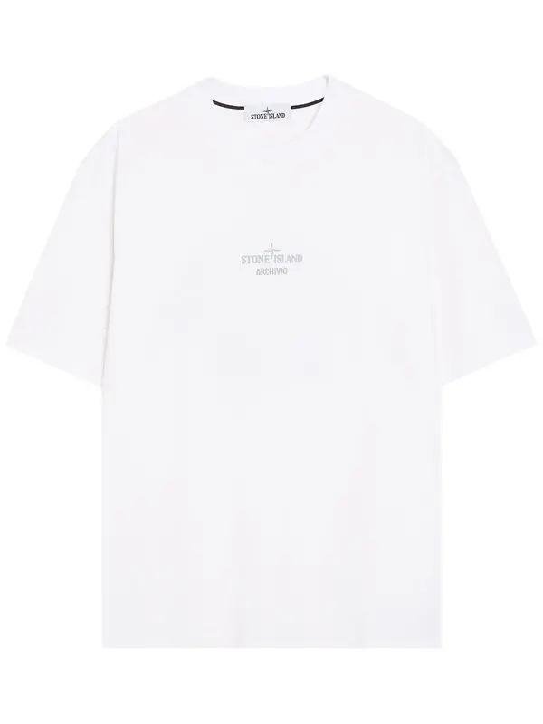 Stone Island Archivio Logo Cotton T-shirt - White