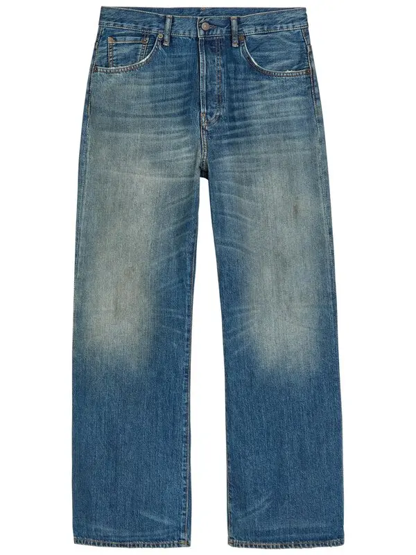 Acne Studios Straight-leg Washed Jeans - Blue Denim