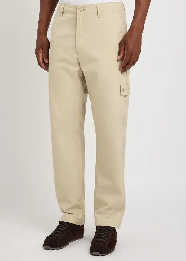 Stone Island Ghost Logo Cotton Trousers