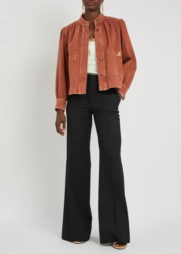 Chloé Gathered Denim Jacket