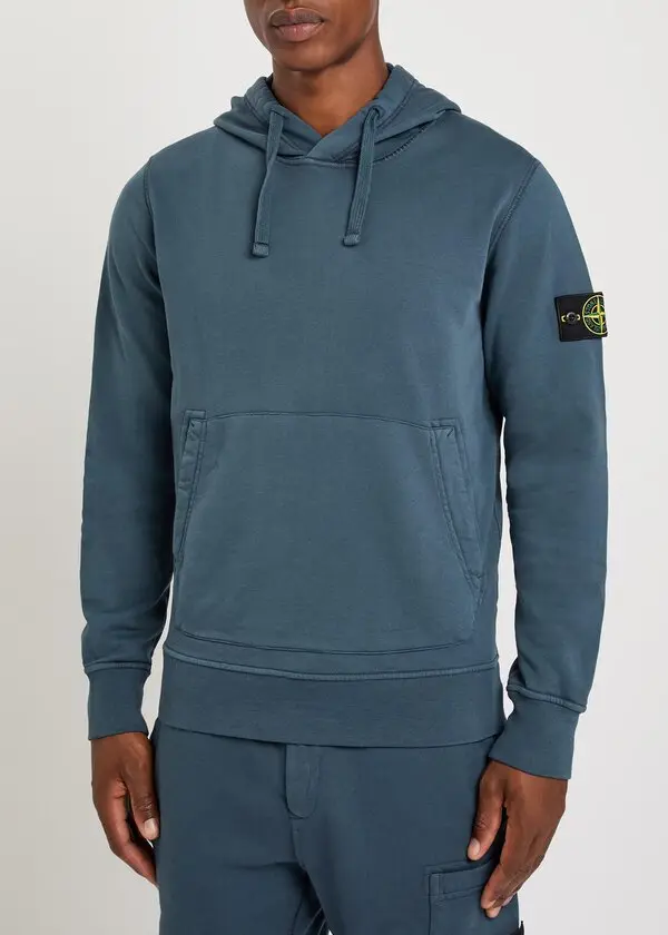 Stone Island Hooded Cotton Sweatshirt