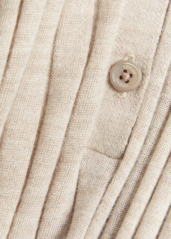 TOTEME Ribbed Cashmere-blend Polo Top