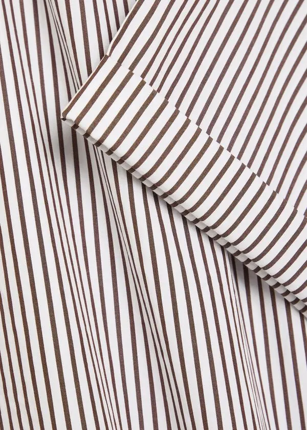 Suzie Kondi Saria Striped Cotton-poplin Top